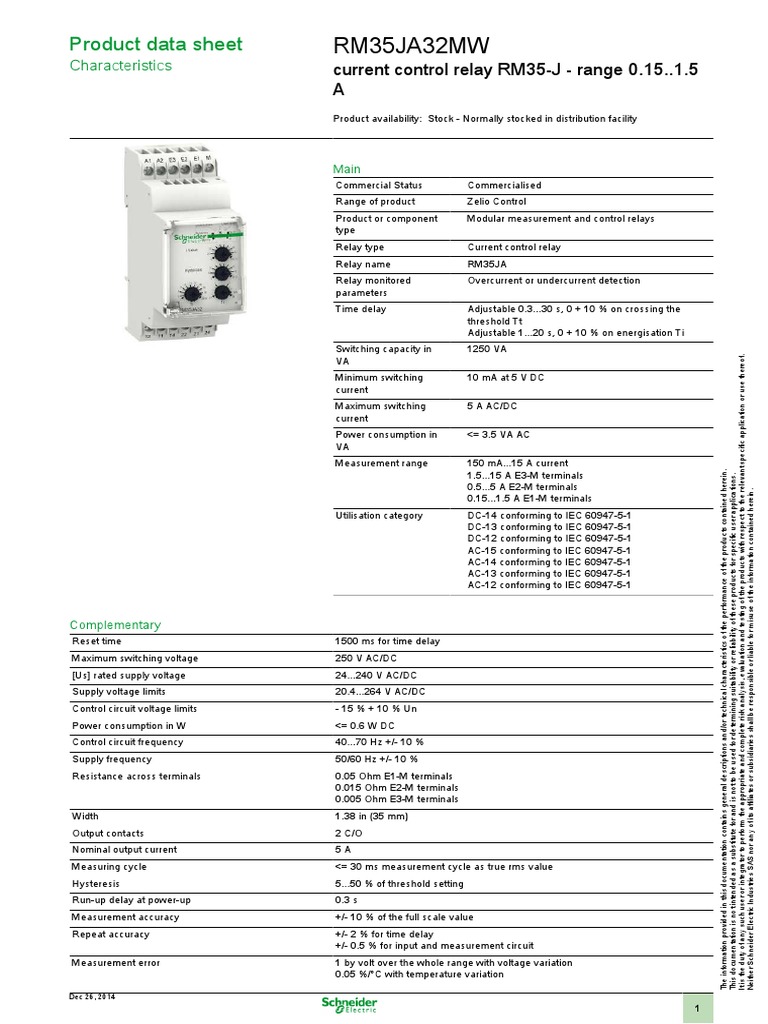 Zelio Control RM35JA32MW | PDF | International Electrotechnical ...