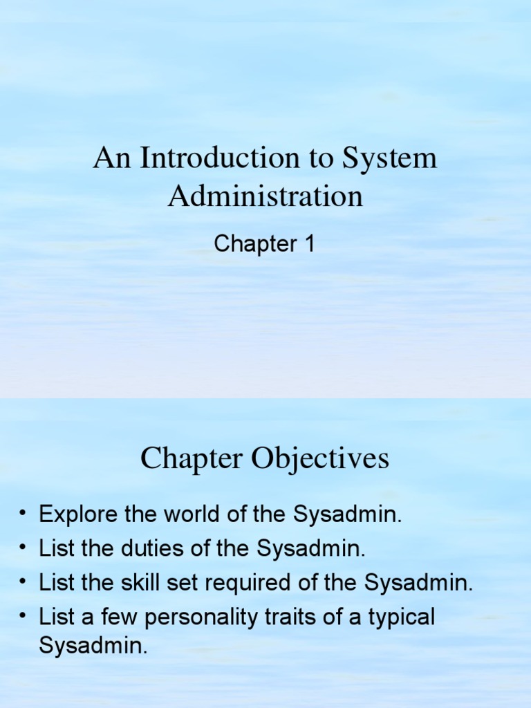 System Administration | PDF | System Administrator | Digital Technology
