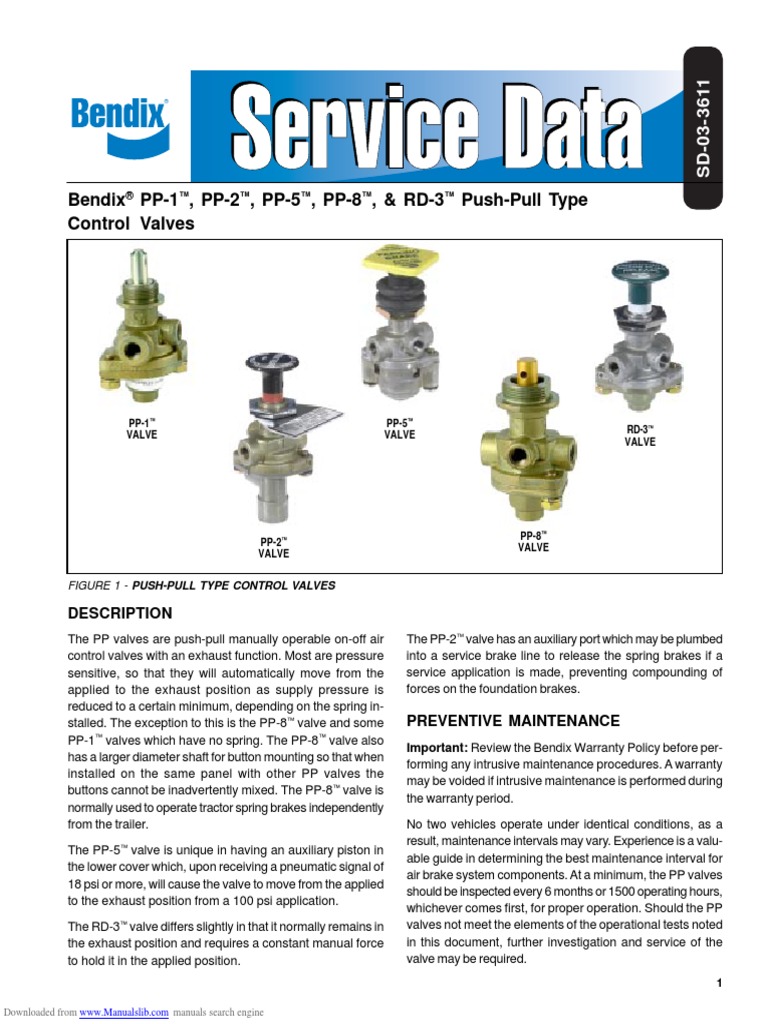 Valvula Bendix PP-1 Manual | PDF | Vehicles | Valve