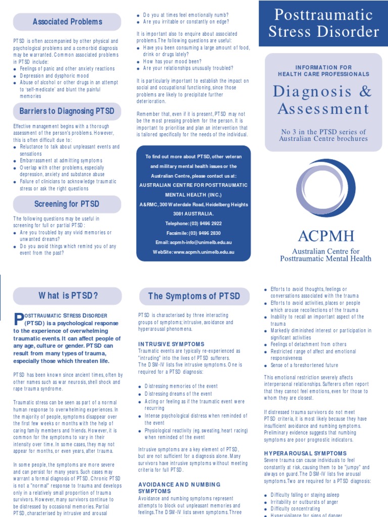 PTSD Diagnosis & Assessment | PDF | Posttraumatic Stress Disorder ...