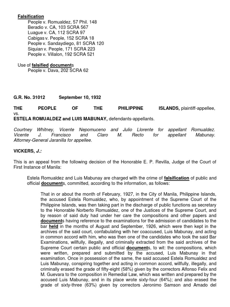 Falsification (Cases) | PDF | Prosecutor | Lawyer