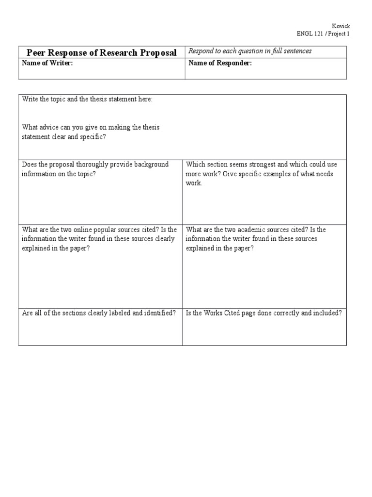 Peer Review Guide for Research Proposals | PDF