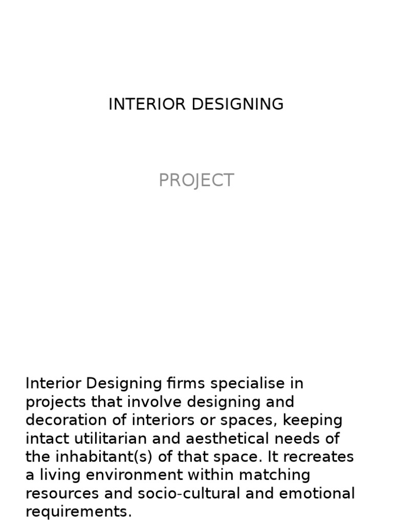 Interior Design Projects Overview | PDF