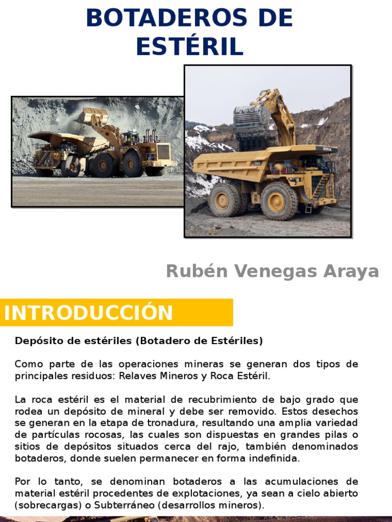 Diseño y Tipos de Botaderos Mineros | PDF | Minería | Agua