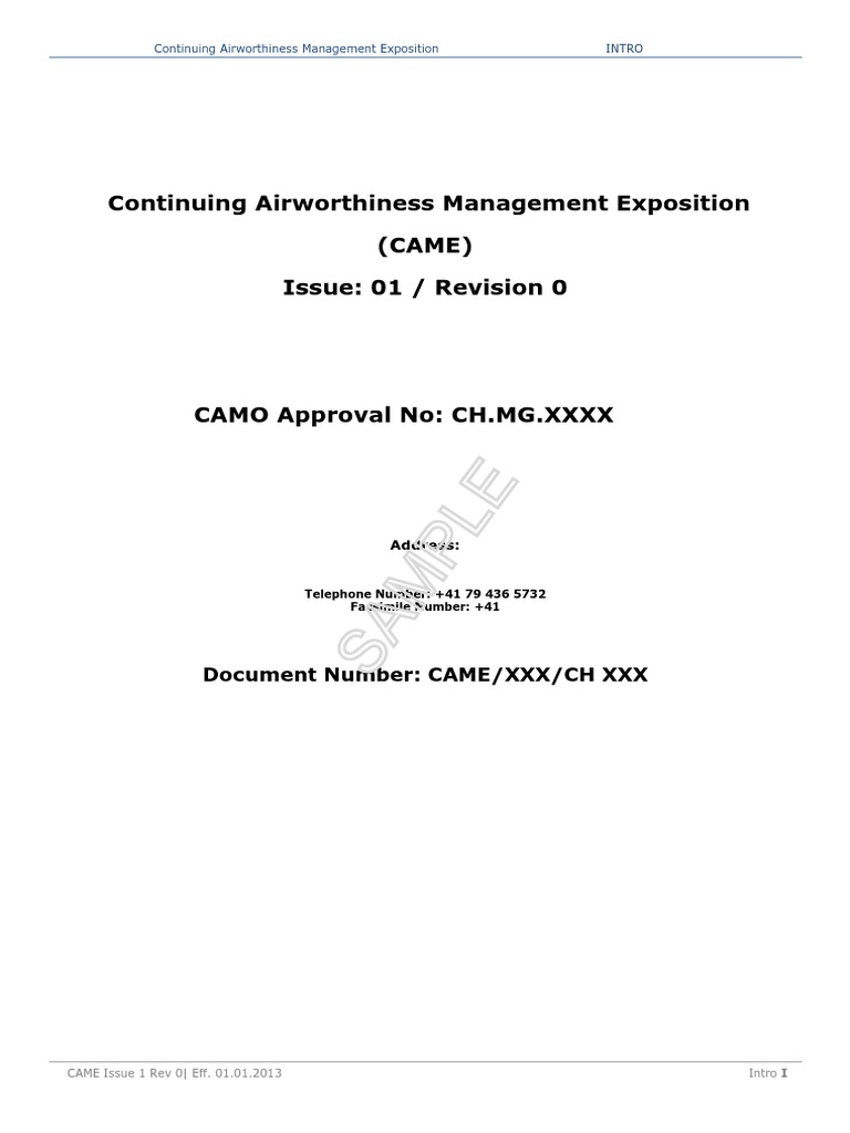 Continuing Airworthiness Management Exposition | PDF | Aviation | Business