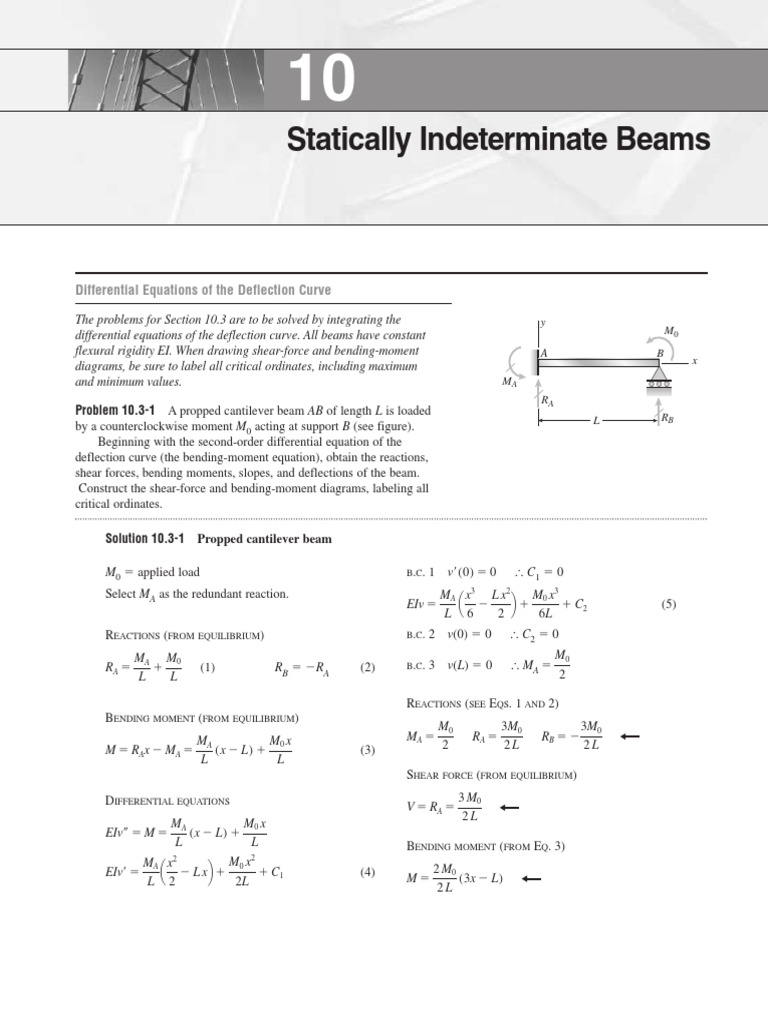 Mechanics Of Materials Chap 10 01 Pdf Bending Beam Structure