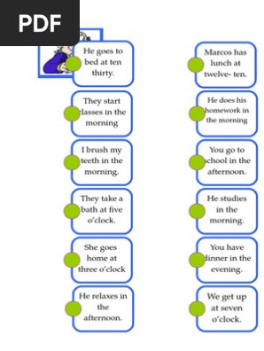 Domino Daily Routine Kids Worksheet Free Esl Printable