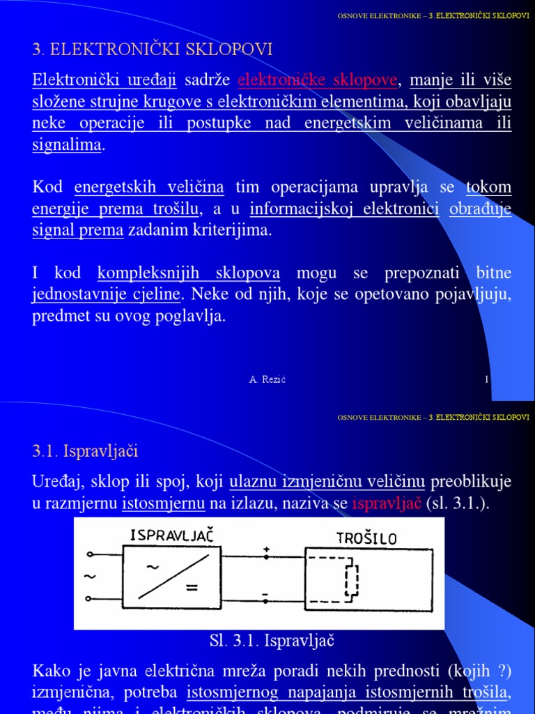 Elektronika-Elektronički Sklopovi 1 | PDF