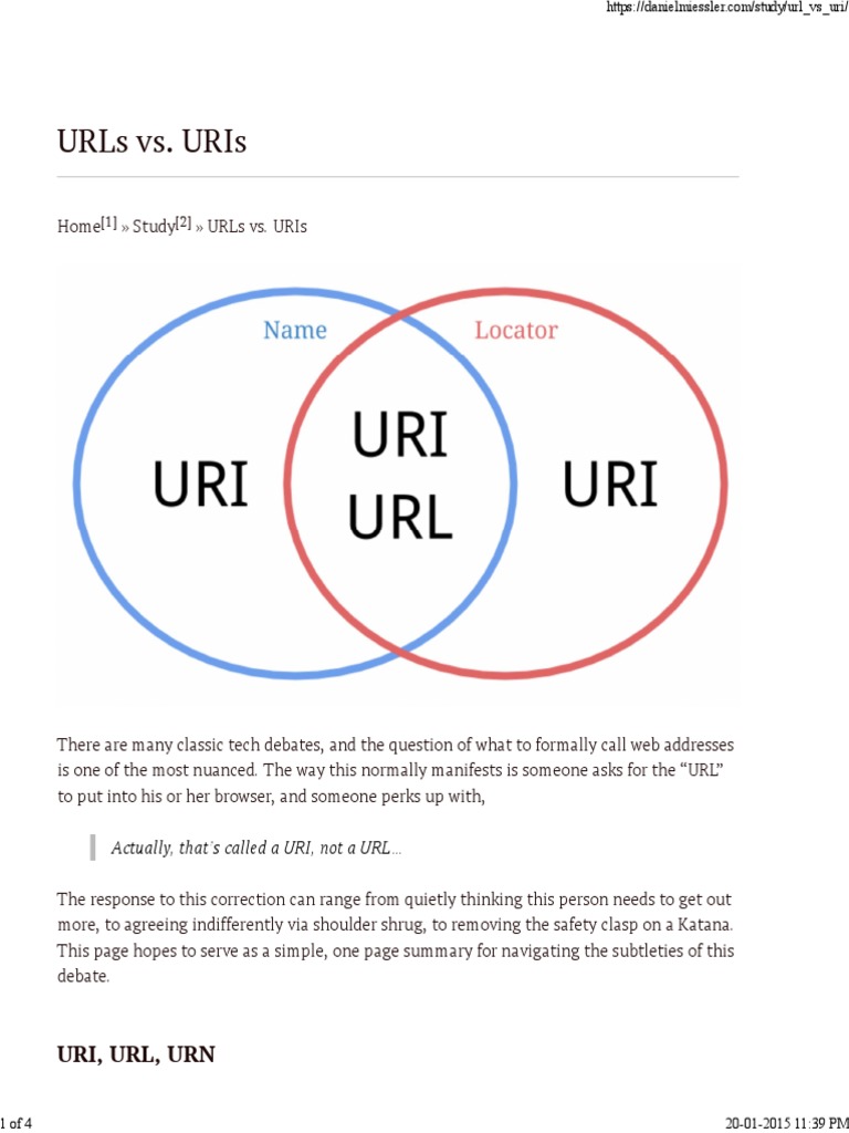 Https Danielmiessler - Com Study Url Vs Uri | PDF | Uniform Resource ...