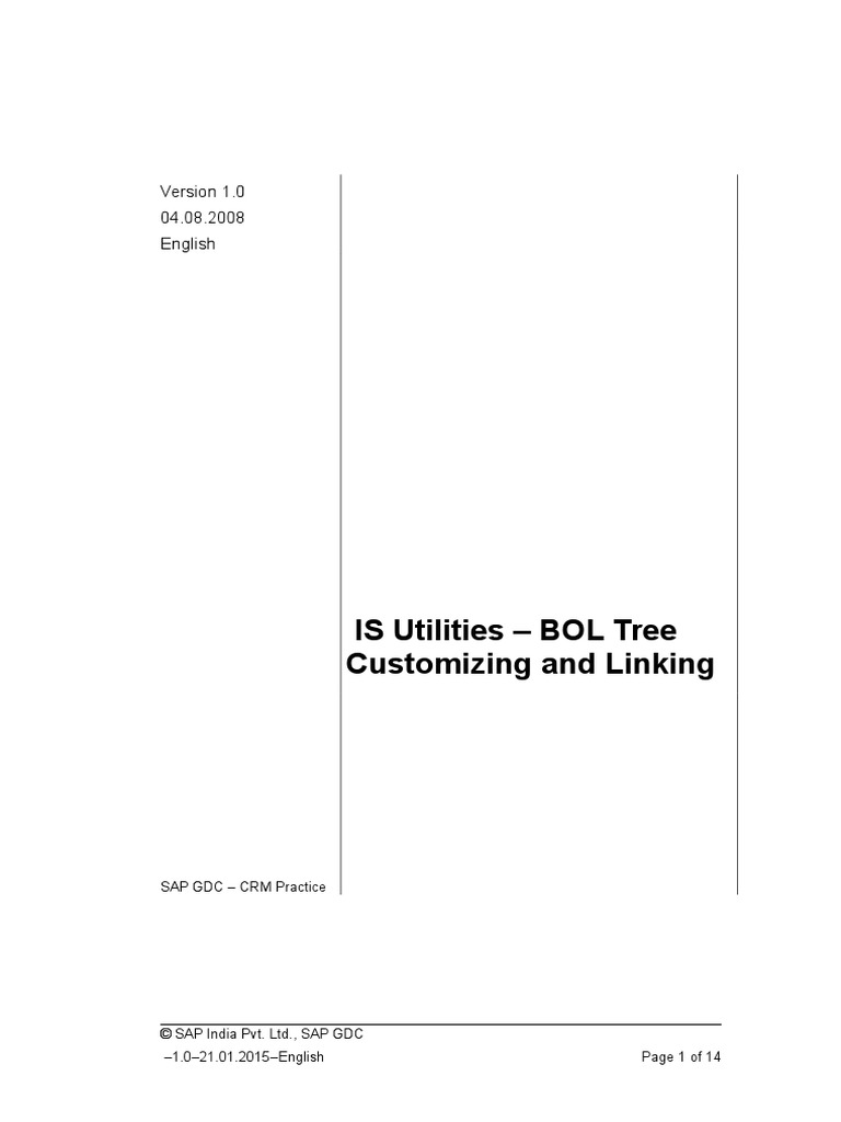 BOL Tree Customizing and Event Linking in Is-Utilites | PDF | Hyperlink ...