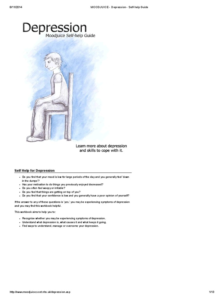 MOODJUICE - Depression - Self-Help Guide | PDF | Cognitive Behavioral ...