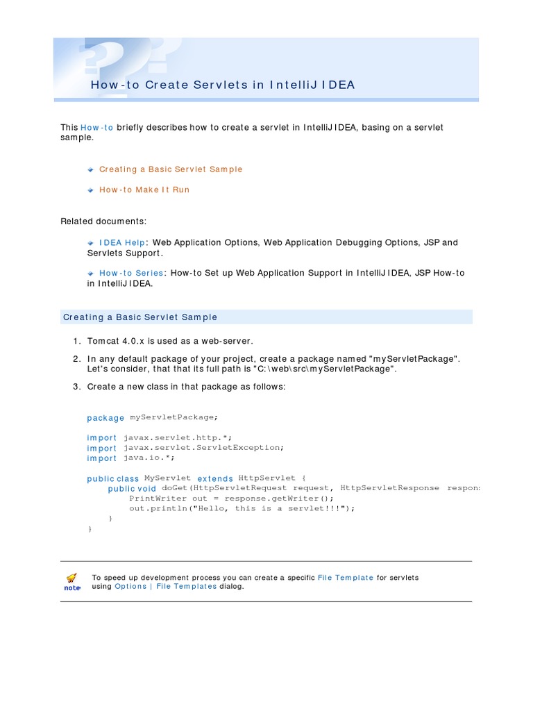 How-To Create Servlets in Intellij Idea | Download Free PDF | Java Servlet | Information ...