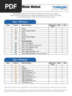 Total Gym Exercise Chart PDF Guide | PDF | Arm | Hand