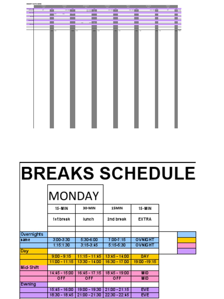 Schedule Template | PDF | Sports | Leisure