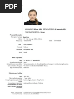 Cruise Ship Waiter CV Sample | PDF | Waiting Staff | Competence (Human ...