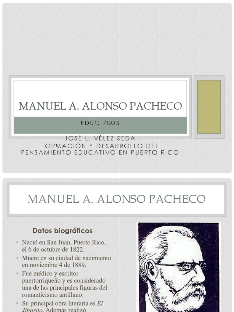 Biografía y Críticas de Manuel A. Alonso | PDF | Puerto Rico | España