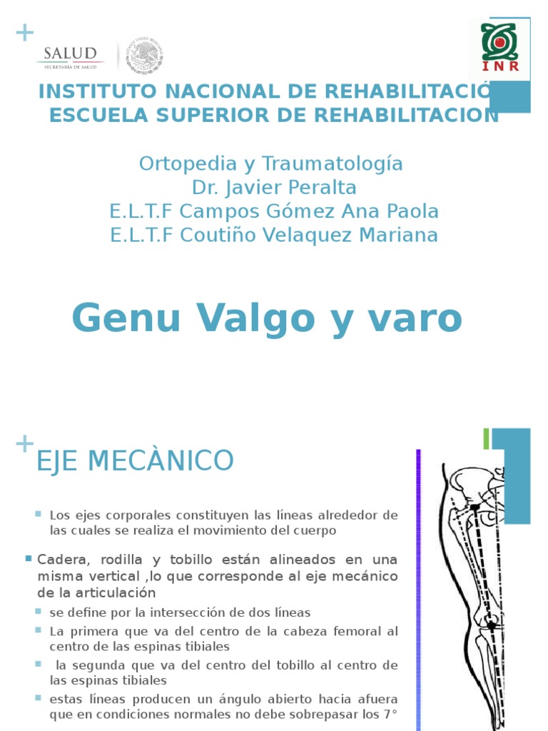 Ortopedia Varo y Valgo | PDF | Rodilla | Articulaciones