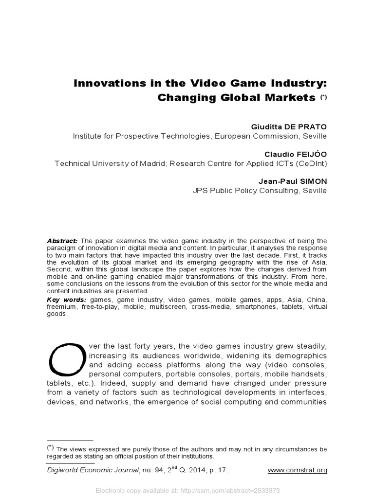 Innovations in The Video Game Industry | PDF | Tencent | Video Games