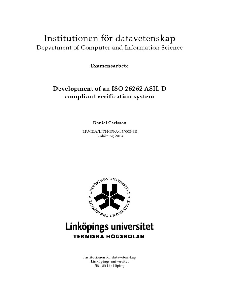 Development of An ISO 26262 ASIL D | PDF | Verification And Validation ...