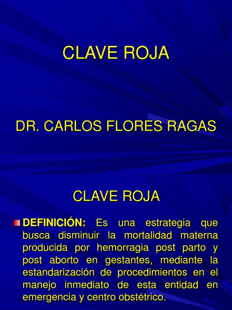 Estrategia Clave Roja en Obstetricia | PDF | Medicina CLINICA | Cuidado ...