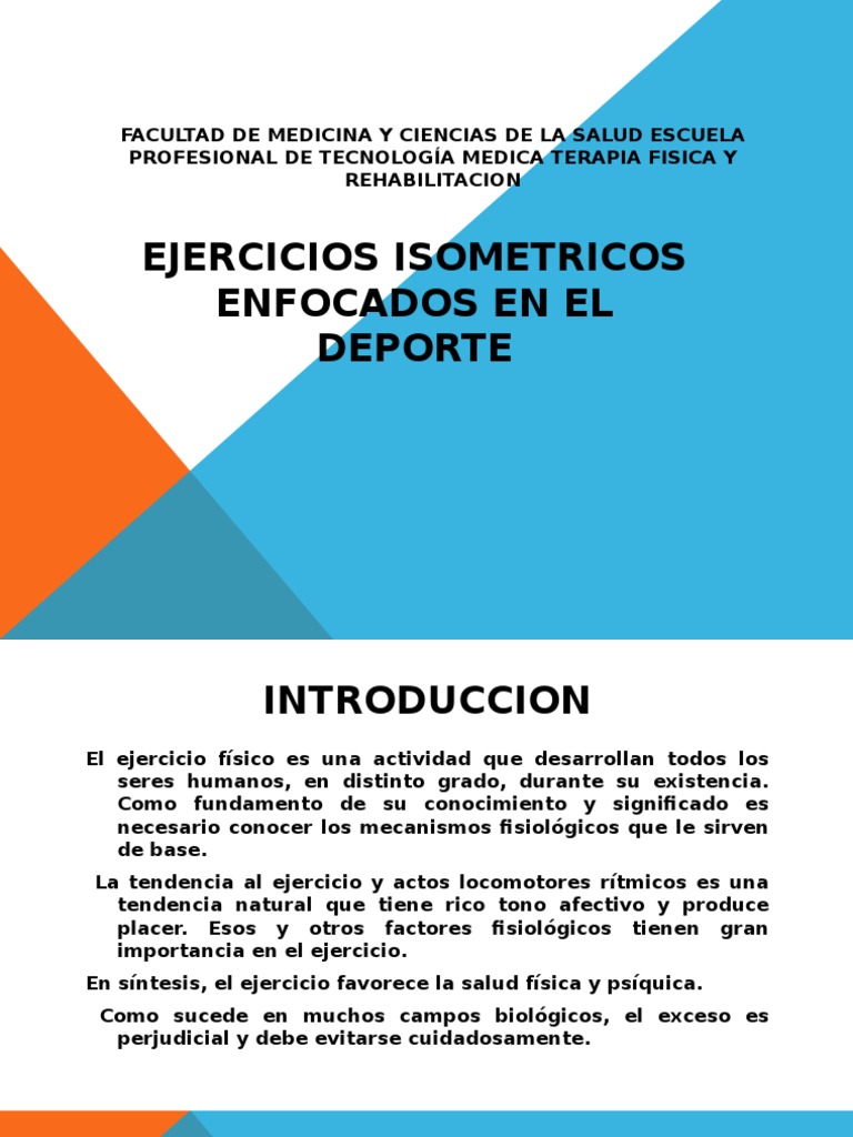 Ejercicios Isometricos | PDF | Ejercicio físico | Contracción muscular