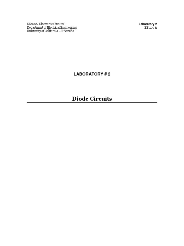 Lab2 For EE 100A | PDF | Rectifier | Diode