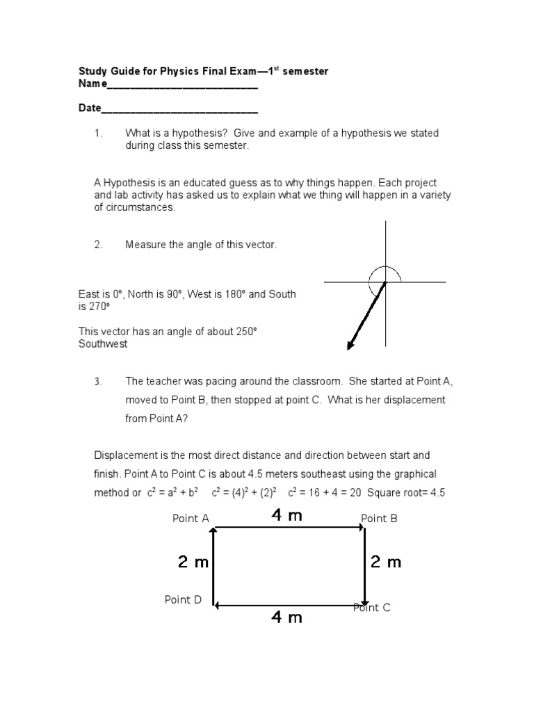 Physics 1 ST Sem Study Ans | PDF | Inertia | Force