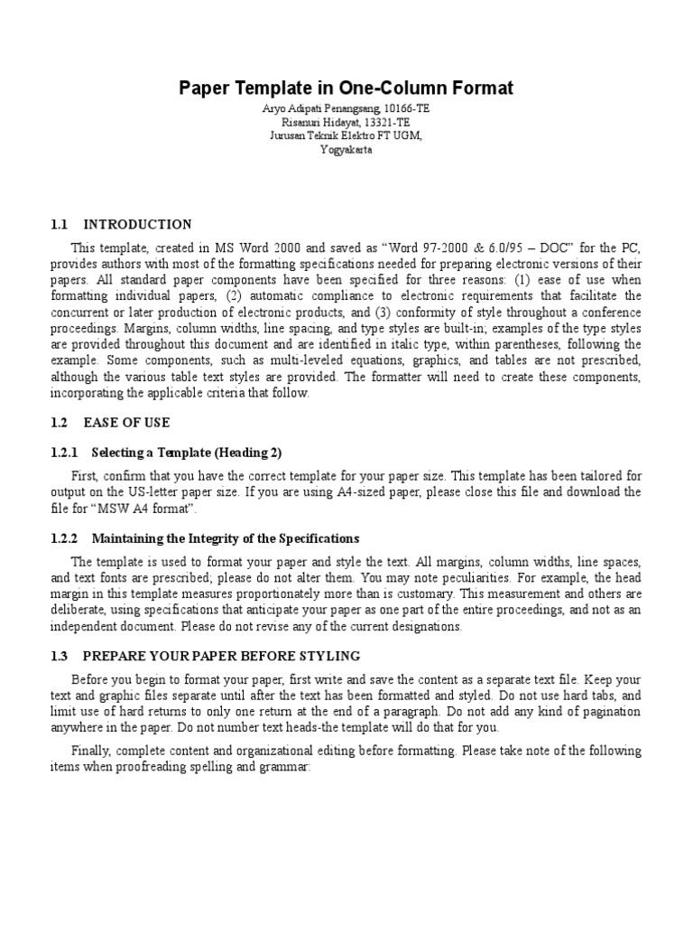 Template Untuk Tugas | PDF | Bracket | Microsoft Word