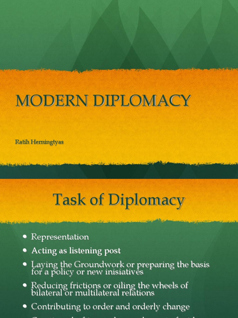 Modern Diplomacy Overview and Development | PDF