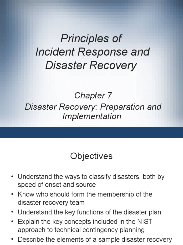 Principles of Incident Response and Disaster Recovery | Incident ...