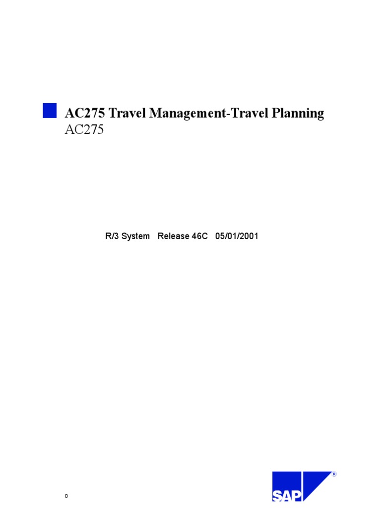 AC275 TravelManagement Travel Planning | PDF | Sap Se | Payroll