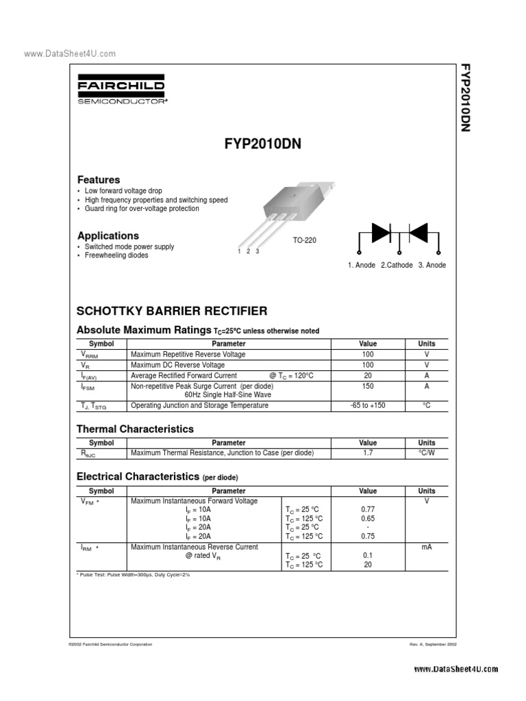 Data Sheet | PDF | Diode | Rectifier