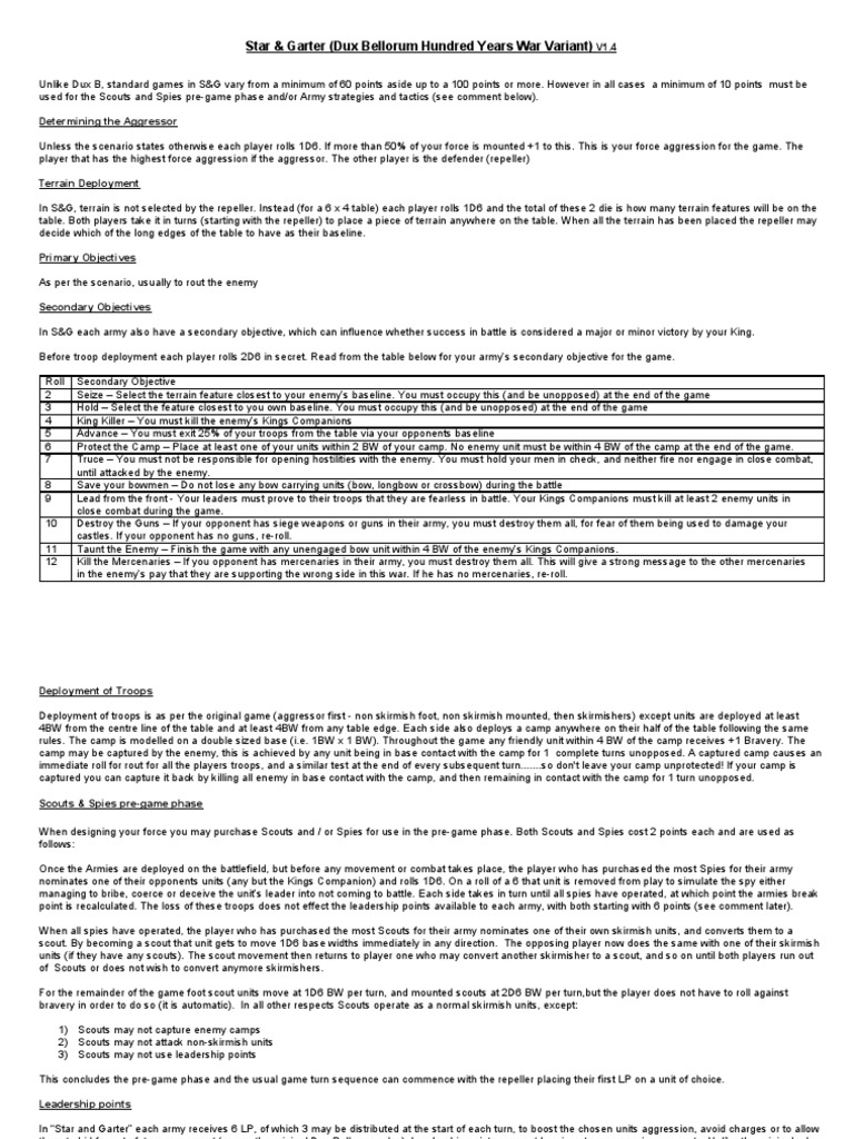 Dux Bellorum Medieval | PDF | Army | Military