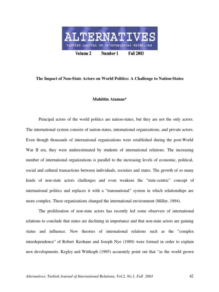 Non State Actors 1 | PDF