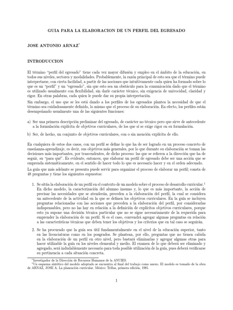 Como Elaborar Perfil de Egresado | PDF | Toma de decisiones | Recursos ...