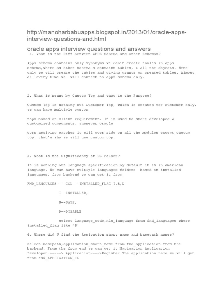 Oracle Apps Pdf Oracle Database Computer Programming