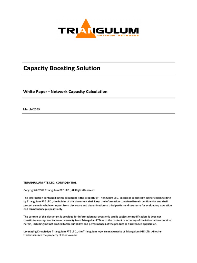 Network Capacity Calculation | PDF | Quality Of Service | Network ...