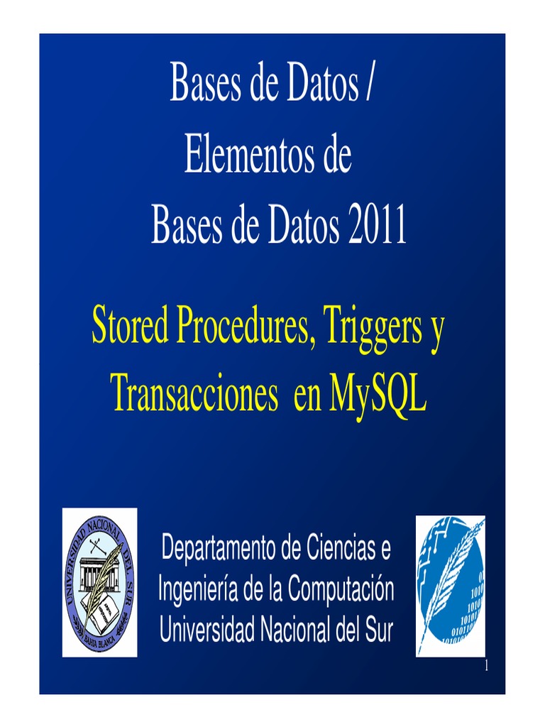 Clase S.P., Triggers y Transacciones en MySQL - Color | PDF | SQL | Bases de datos
