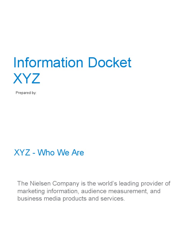 MuSigma Company Overview Docket Template | PDF | Mass Media | Marketing