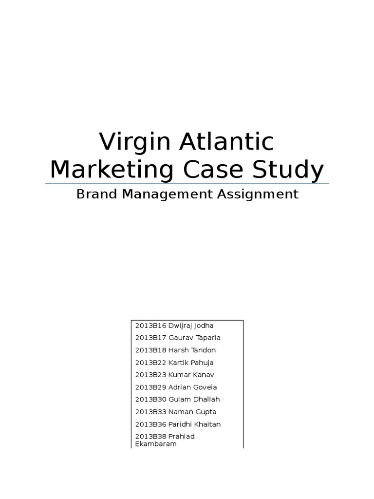 Virgin Atlantic Marketing Strategy Overview | PDF | Airlines | Brand
