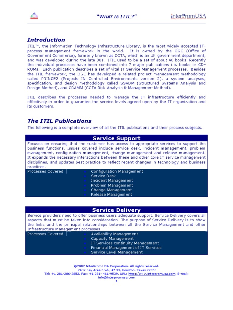 What Is Itil | PDF | Itil | It Service Management
