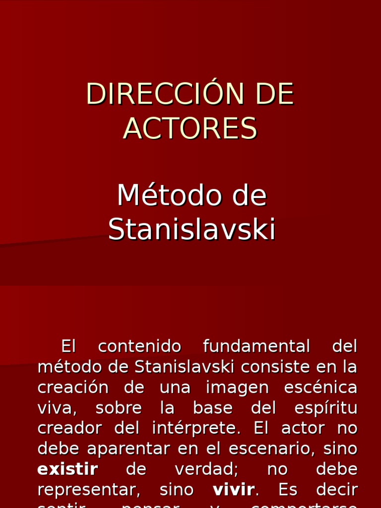 Método Stanislavski | PDF | Memoria | Las emociones