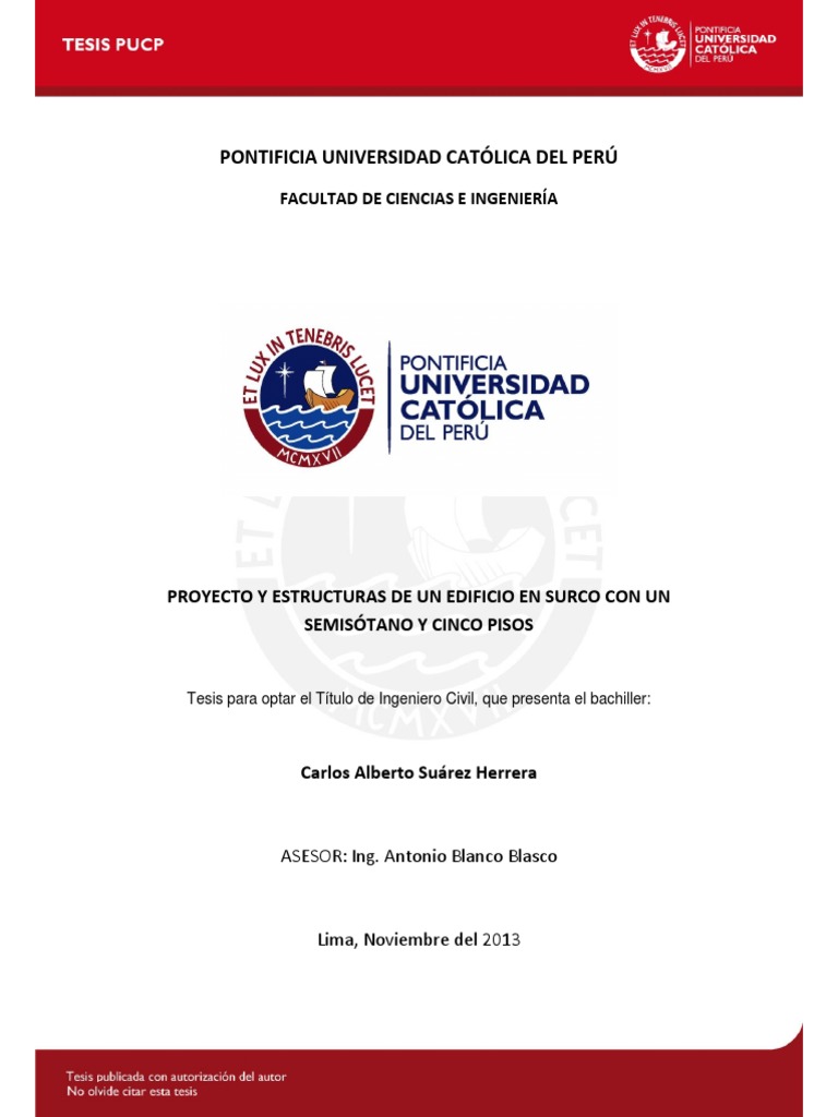 Proyecto Estructuras Edificio Semisotano Cinco Pisos | PDF