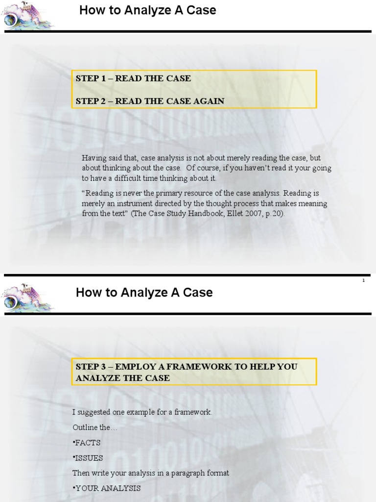 Step 1 - Read The Case Step 2 - Read The Case Again | PDF | Evaluation ...