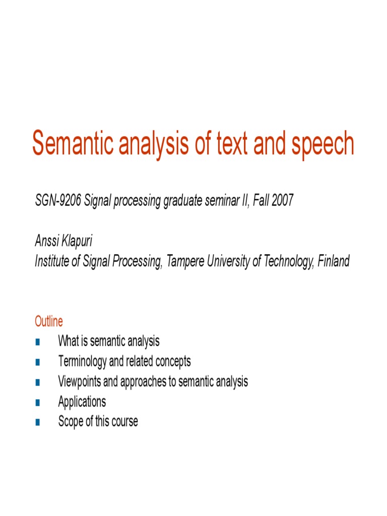 Introduction Semantics PDF | PDF | Semantics | Parsing