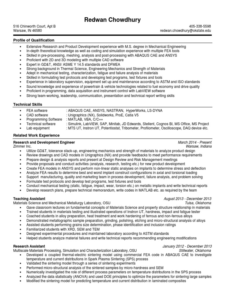 Resume - Redwan Chowdhury | PDF | Art