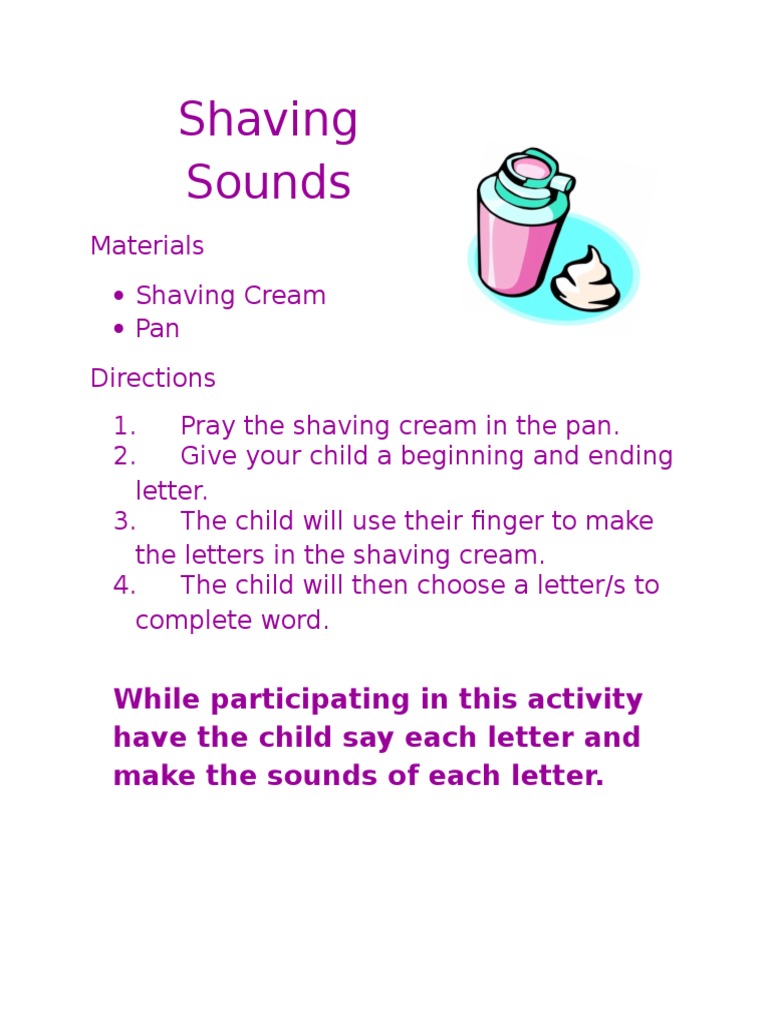 Shaving Cream Letter Activity | PDF
