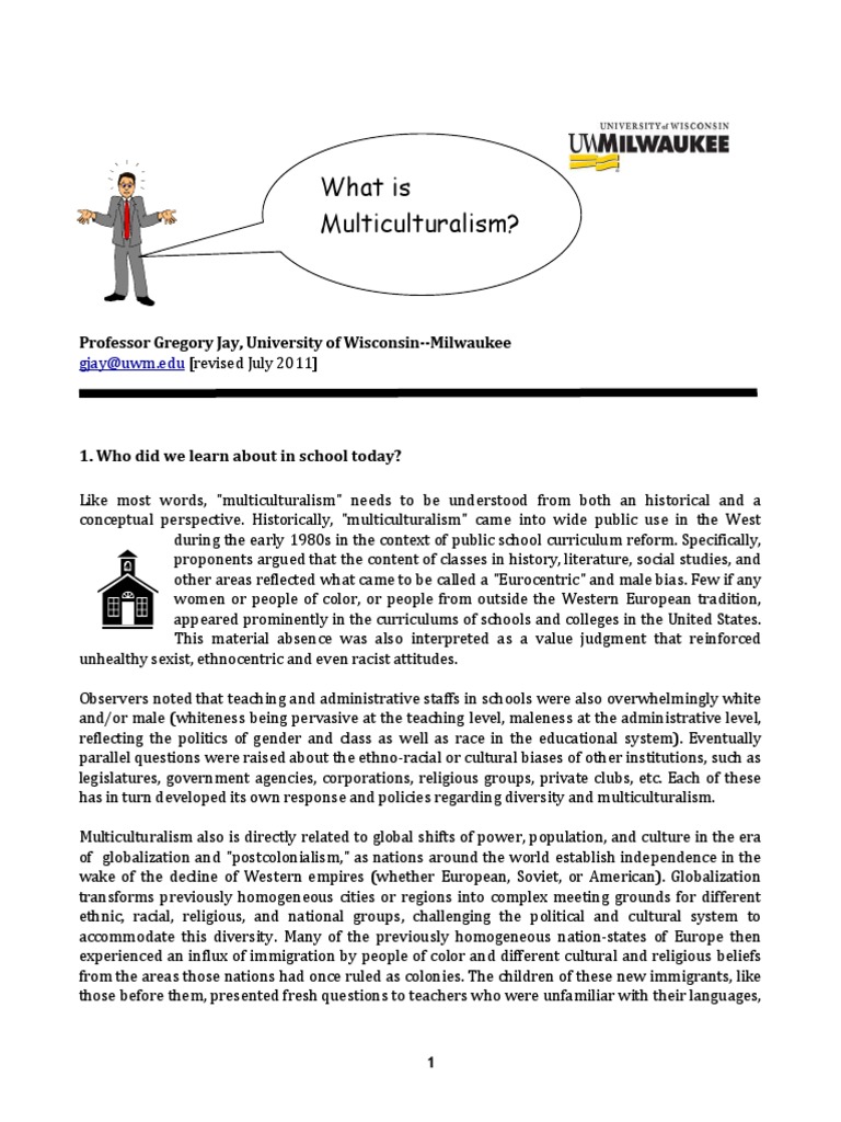 Understanding Multiculturalism Today | PDF | Multiculturalism | Race ...