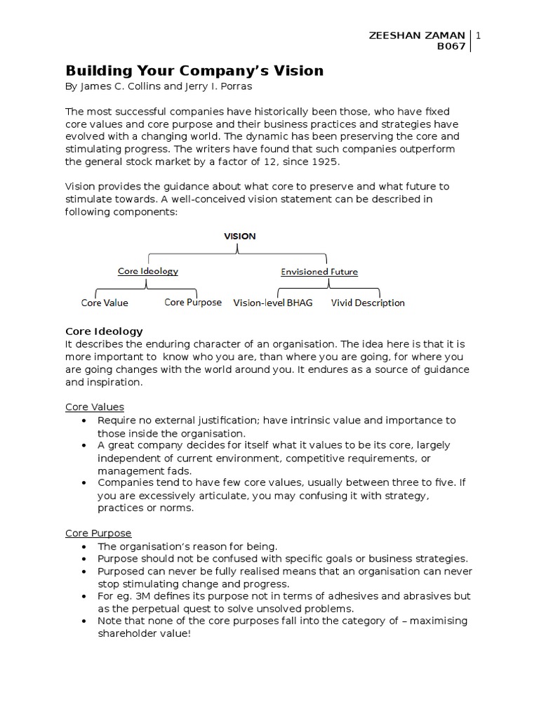 Bulding Your Company's Vision | PDF | Strategic Management | Epistemology
