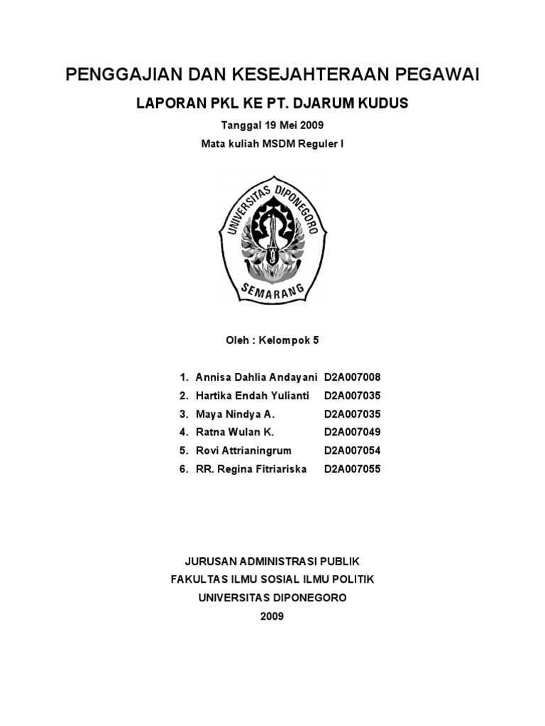 Laporan PKL PT Djarum | PDF